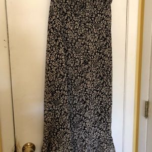 Mix Nouveau | Skirts | Floral Georgette Romantic Narrow Skirt Black ...